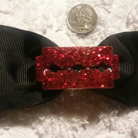 Handmade | Accessories | Kawaii Goth Razor Blade Hair Bow | Poshmark